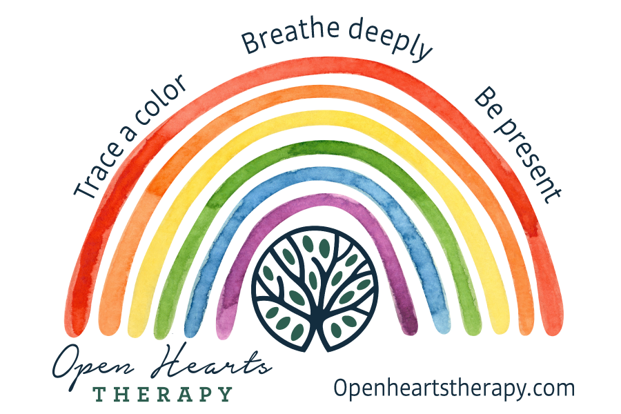 Sensory Watercolor Rainbow Breathing Sticker - Custom Logo 3" [sticker ...