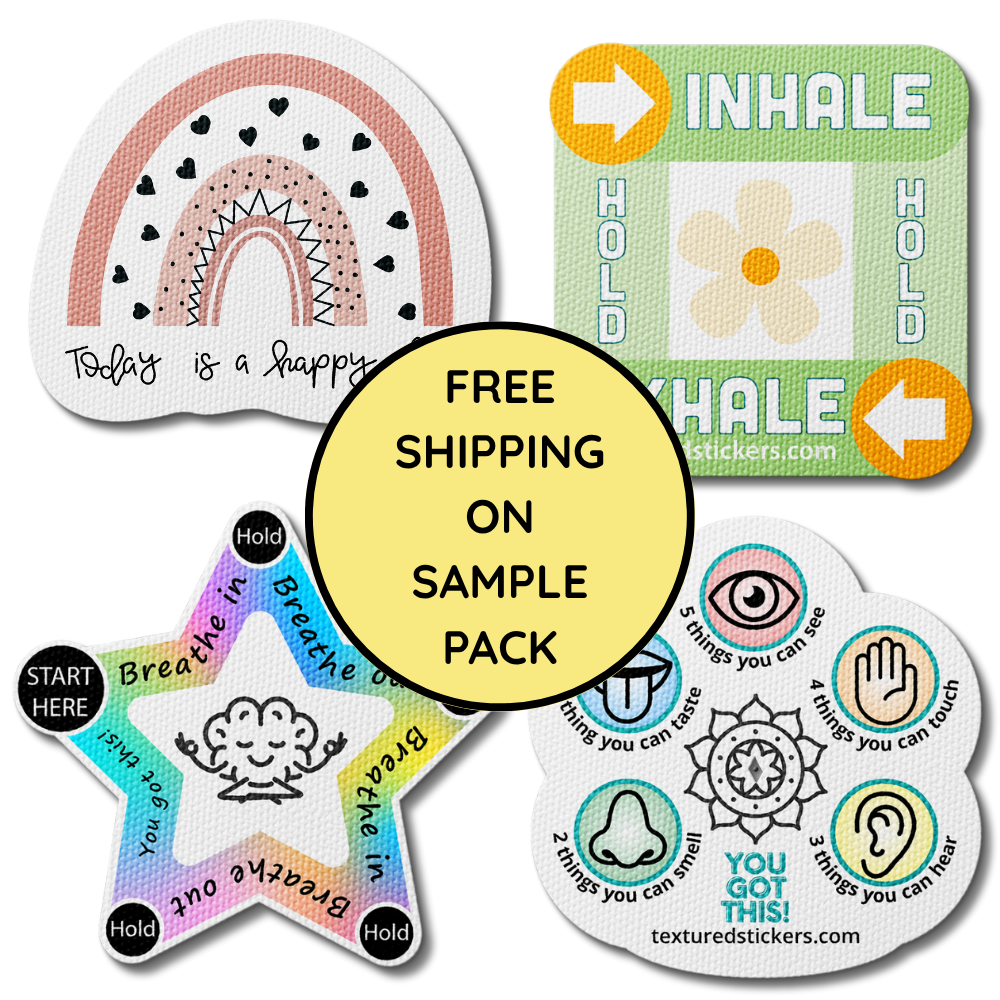 Sample Pack: Textured Sensory Stickers (4 Designs) – Custom Textured ...