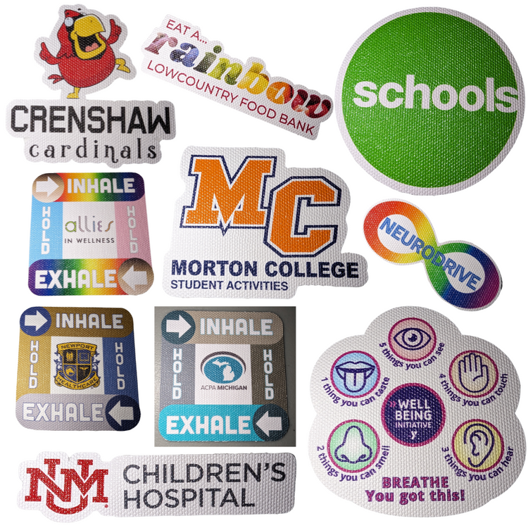 Custom Textured Stickers for Sensory and Anxiety Calm Strips