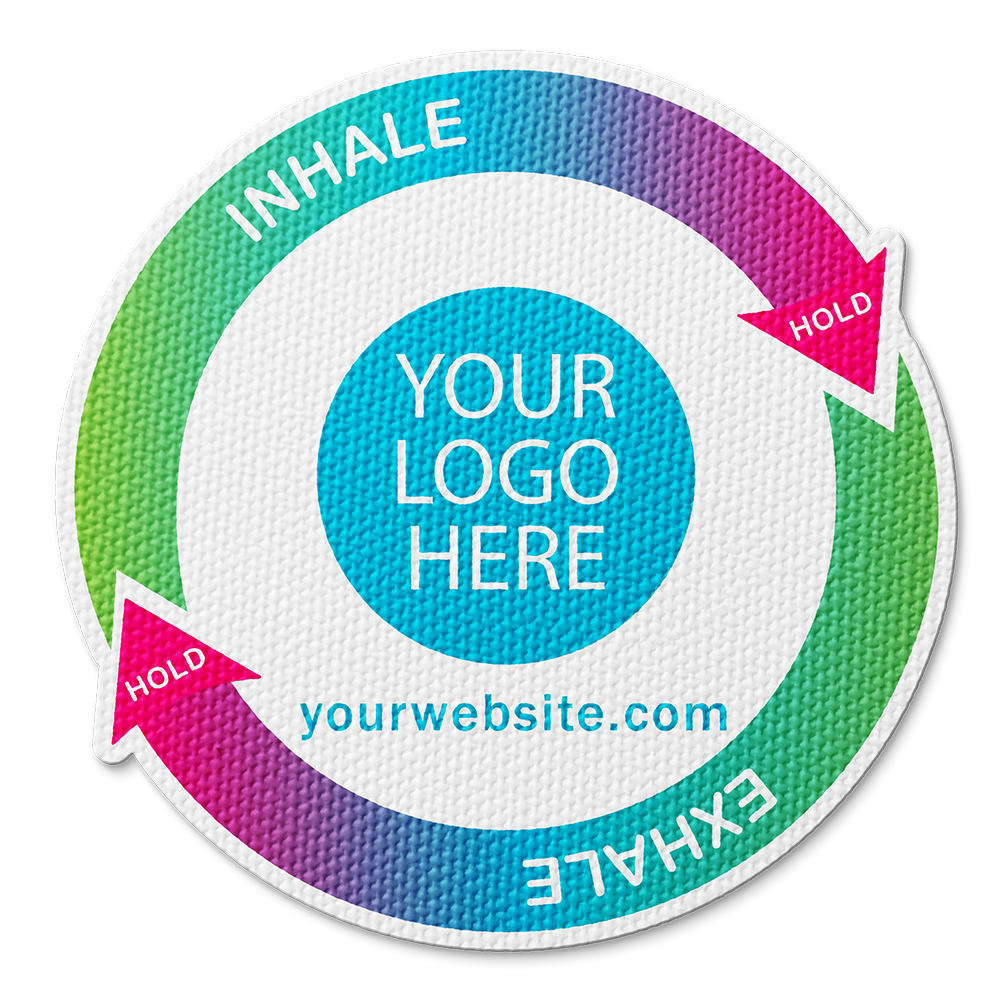 Tactile Breathing Circle FIdget Sticker - Custom Logo 3" [sticker buil ...