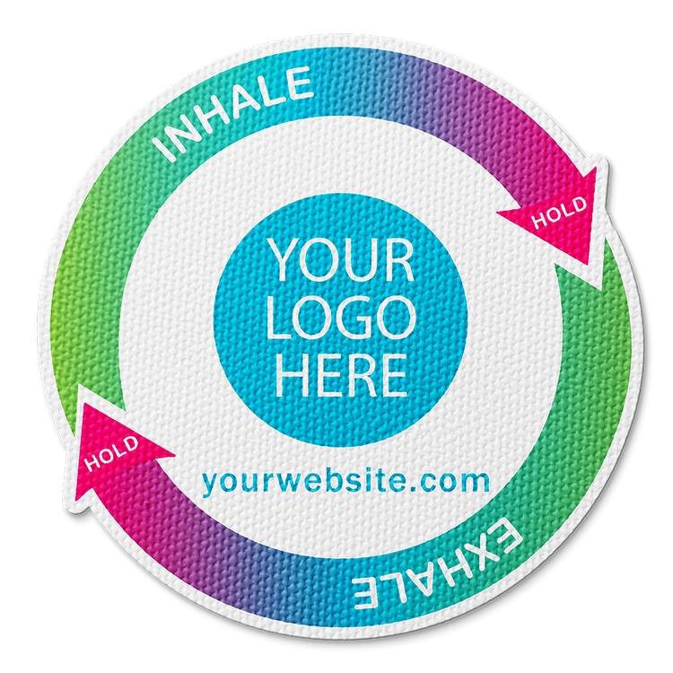 Textured Breathing Square Sticker - Custom Logo 3